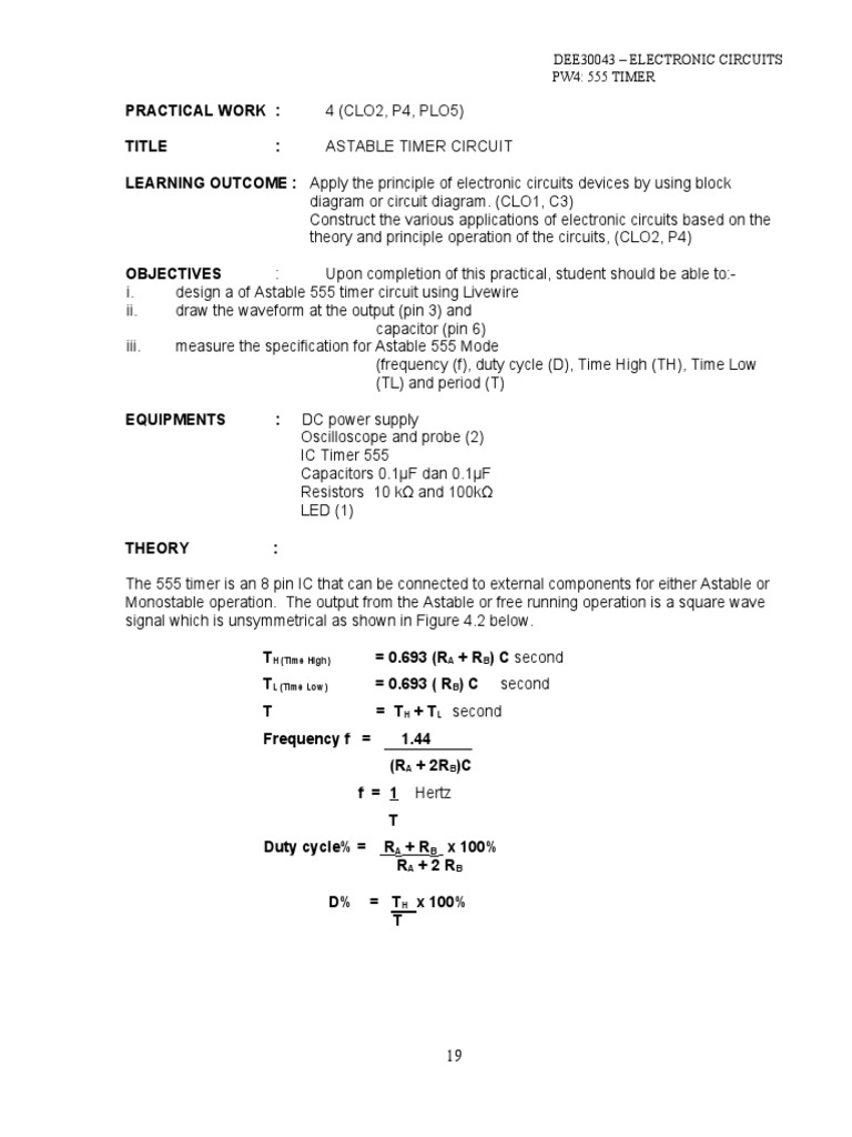 PW4 Timer | PDF | Electrical Network | Computer Engineering