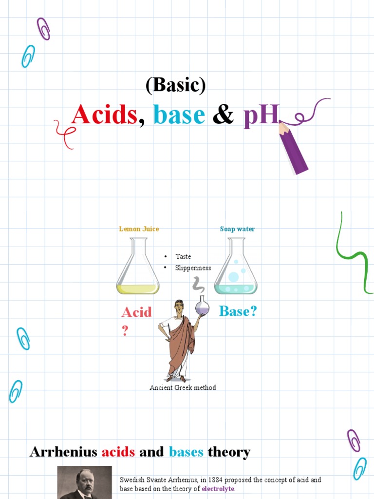 Acid Base PH Slide | PDF | Acid | Ph