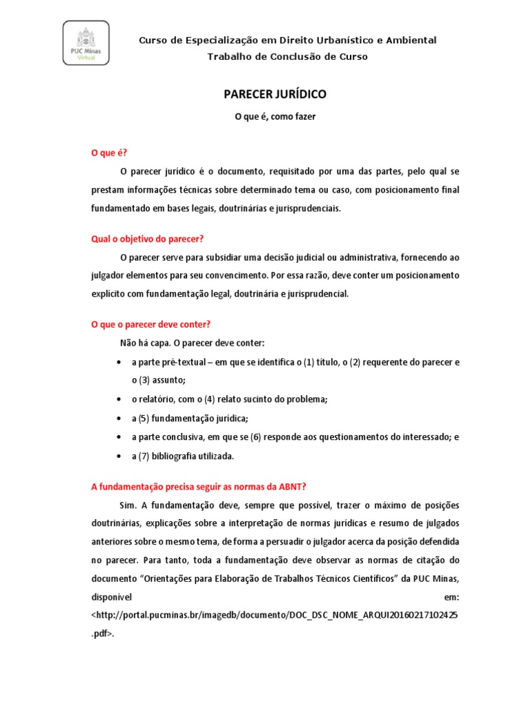 Como Elaborar um Parecer Jurídico | PDF | Citação | Lei de Construção