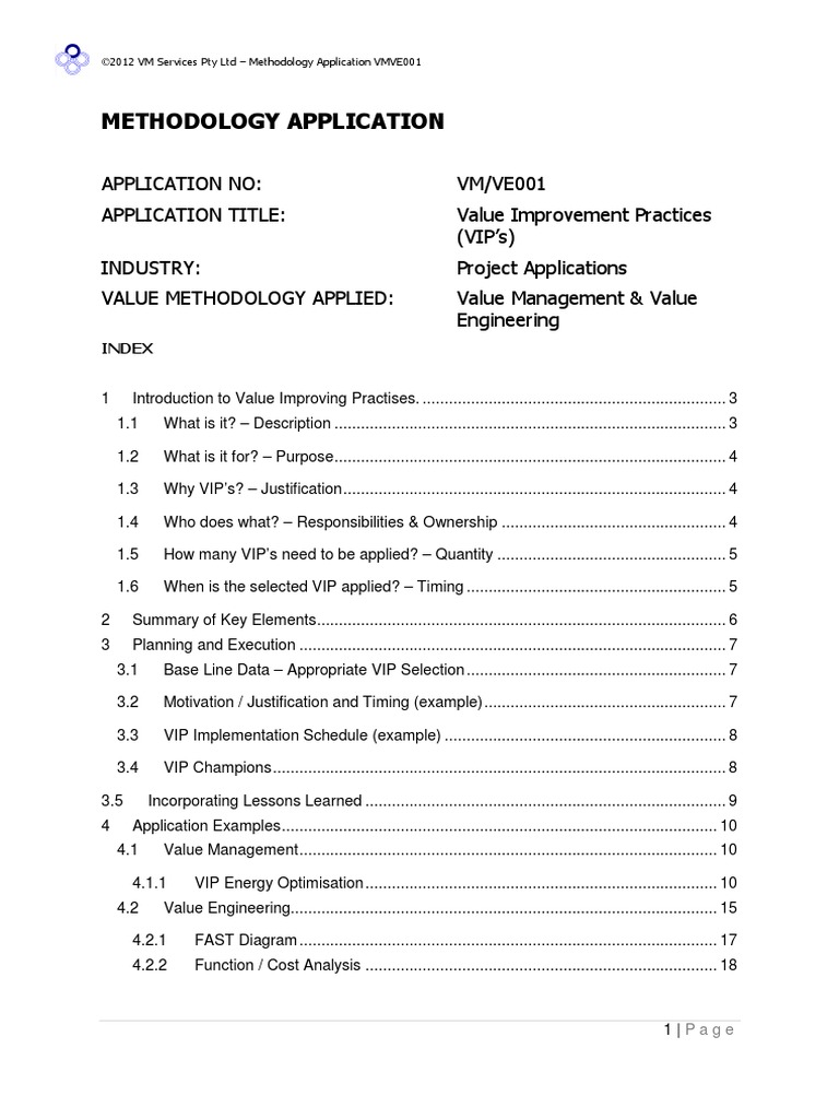 Application Methodology Value Improvement Practices | PDF | Reliability Engineering ...