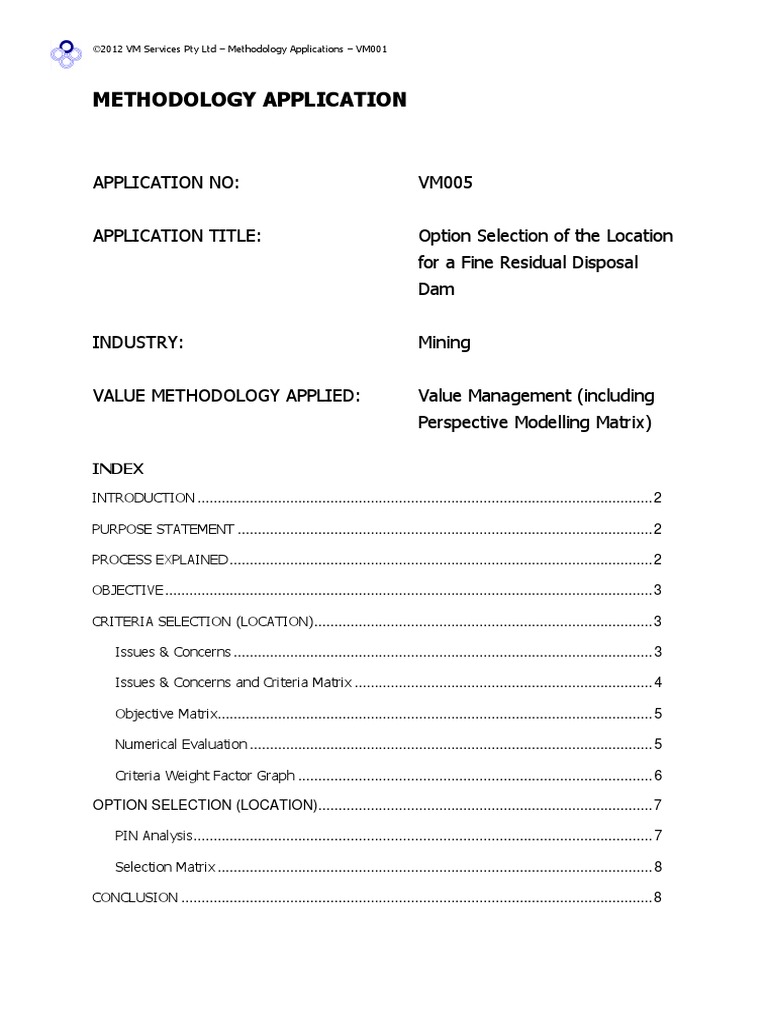 Application Handbook VM005 Option Selection Mining Value Management ...
