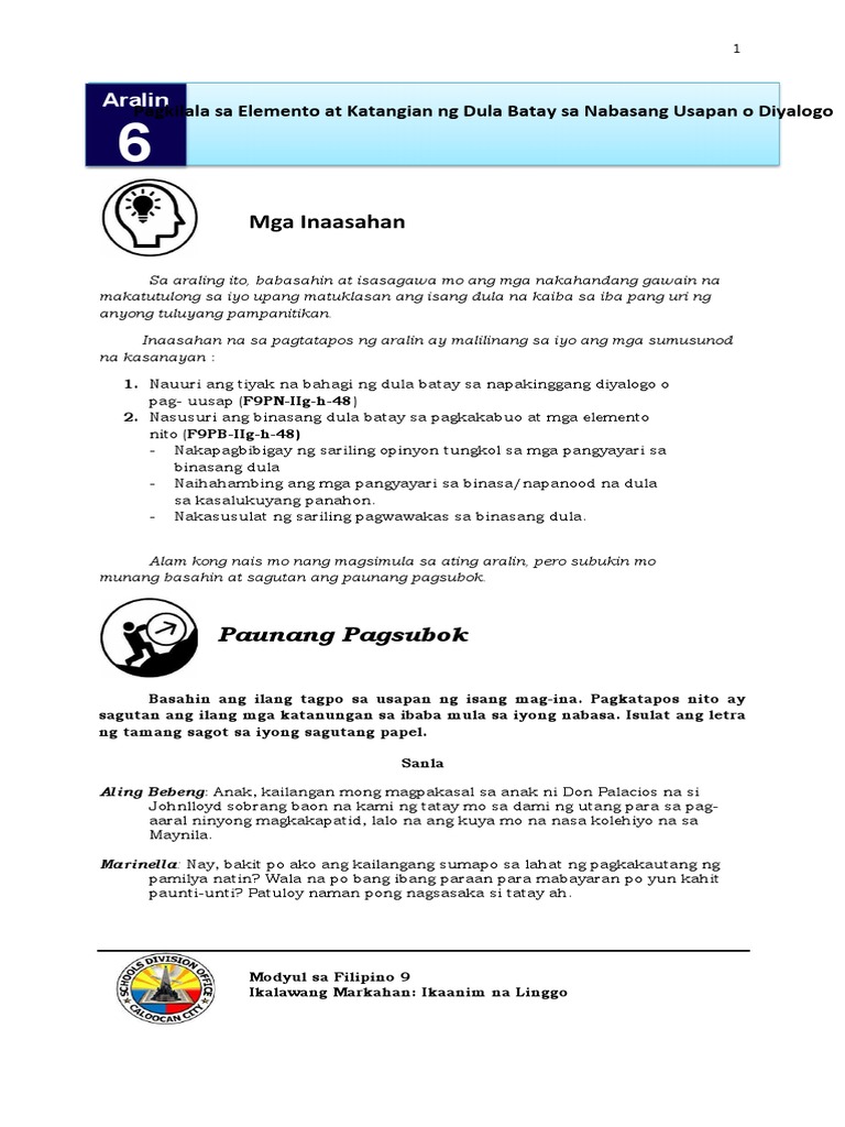 Filipino 9 Q2 Week 6 | PDF