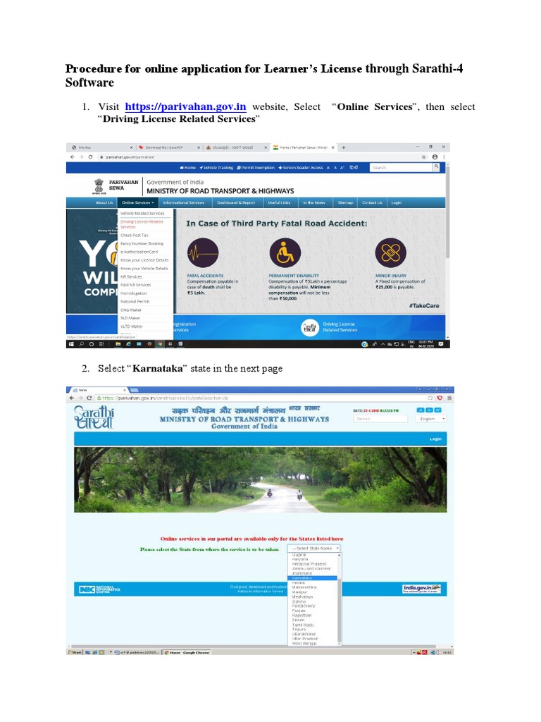 How To Apply For Learner's License | PDF