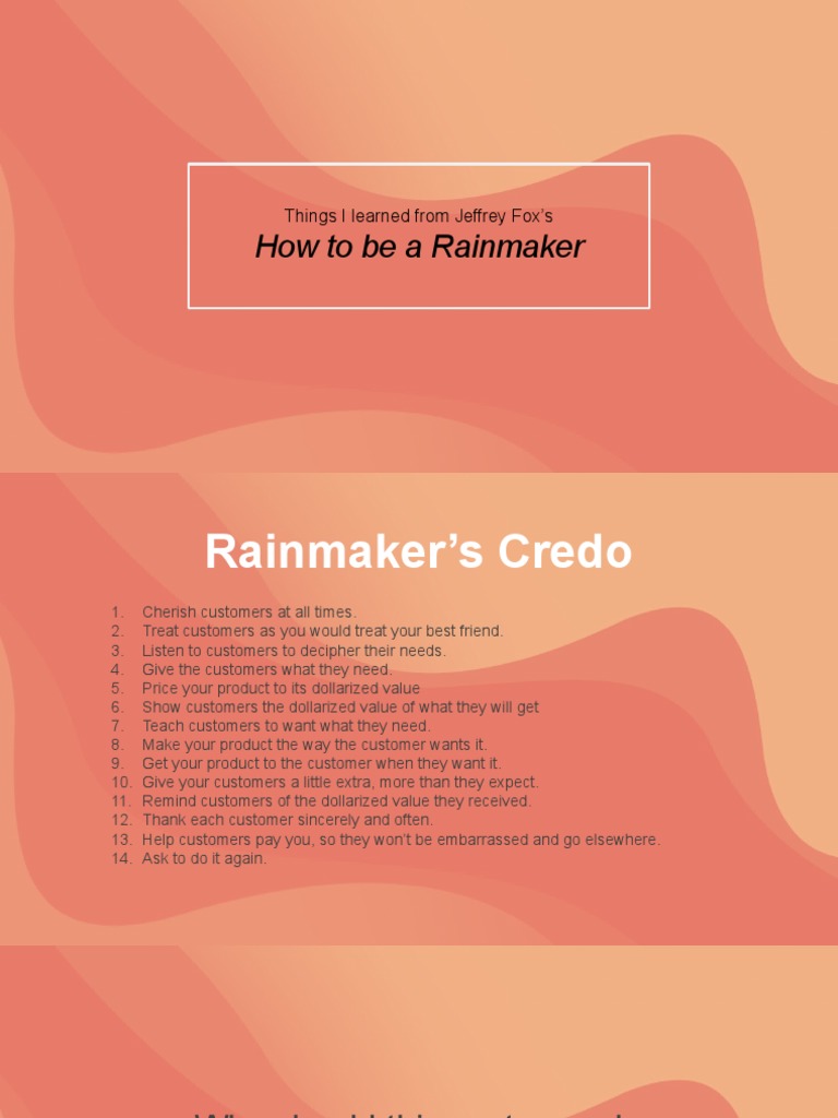 How To Become A Rainmaker | PDF