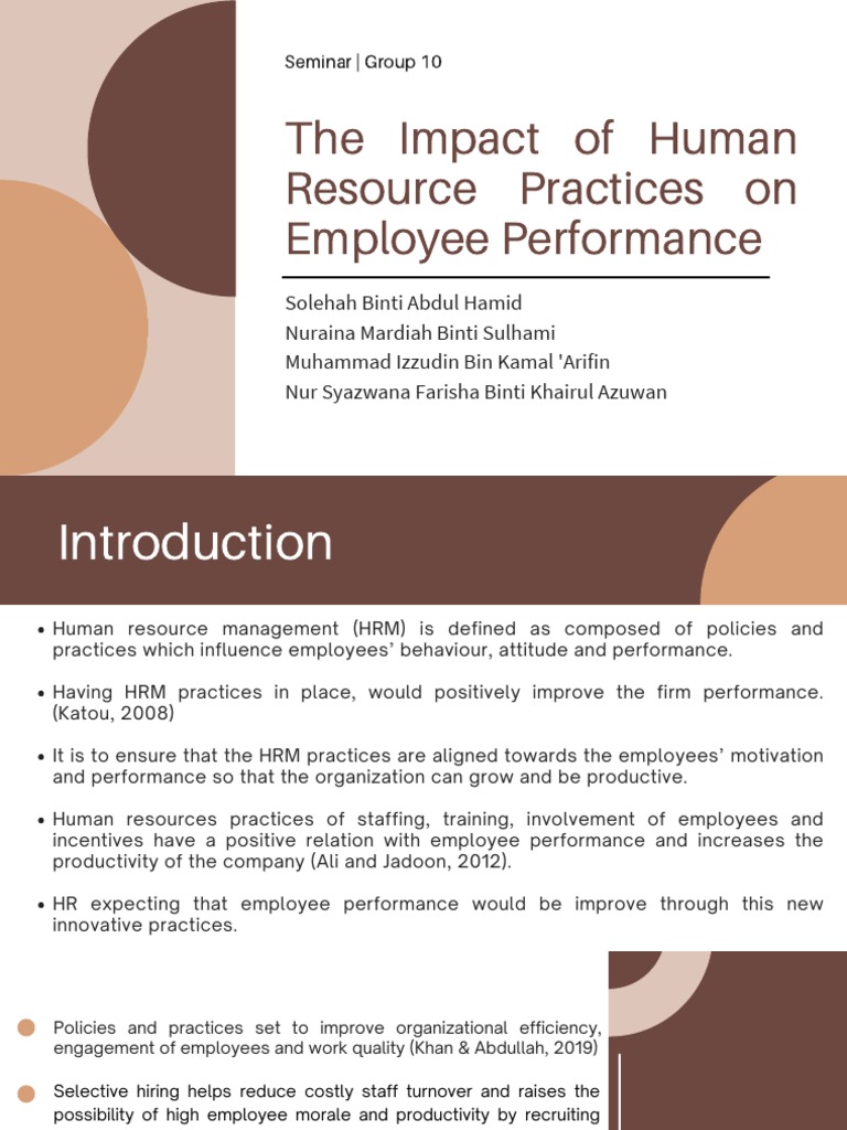 HR Practices Impact on Employee Performance | PDF | Human Resource ...