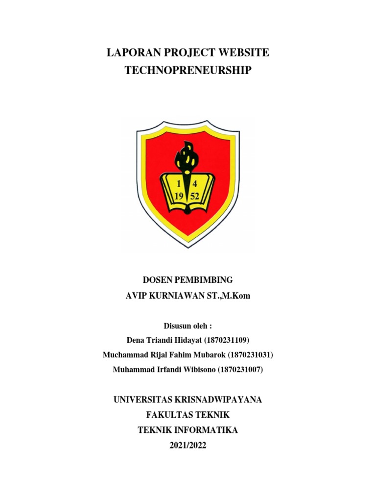 Laporan Project Website | PDF | Bisnis