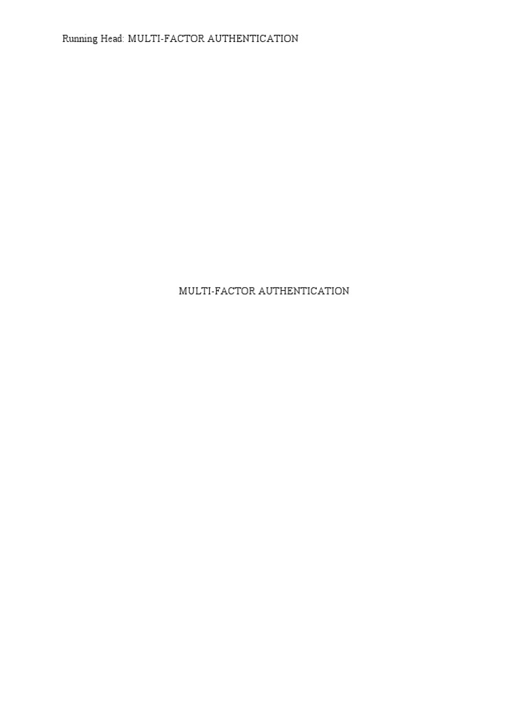 Multi-Factor Authentication - Assignment | PDF | Authentication | Password