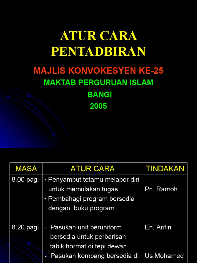 Atur Cara Pentadbiran | PDF