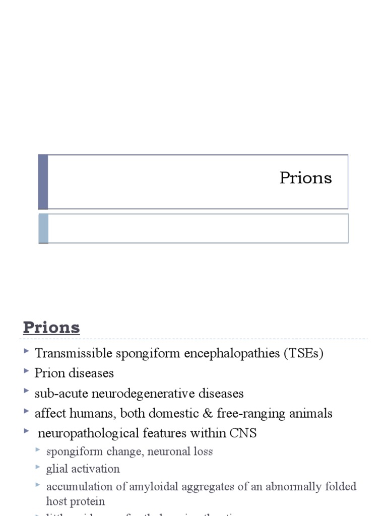 Prions | PDF | Biology | Immunology