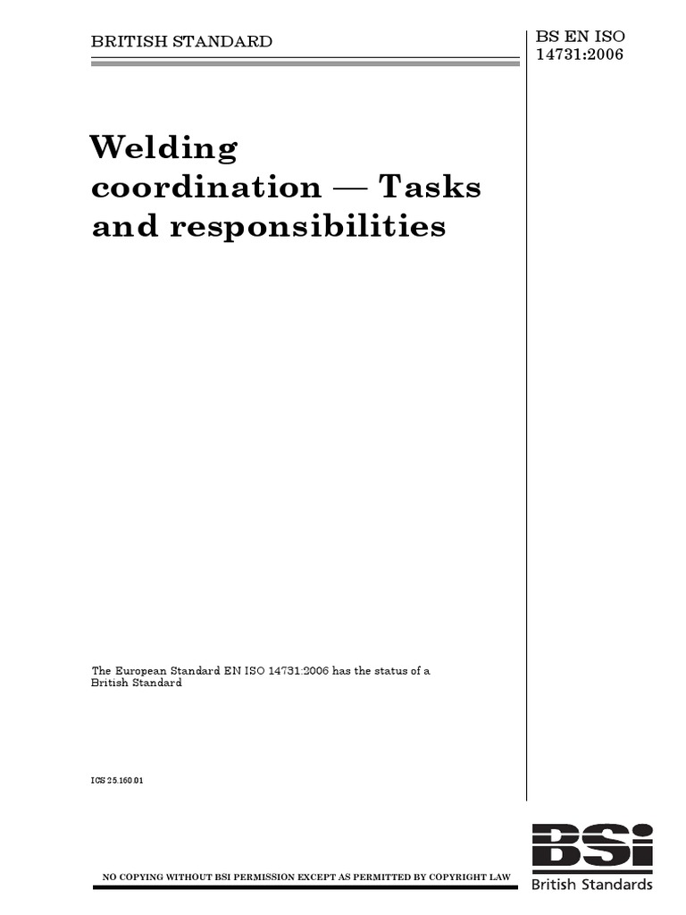 BS-EN-ISO-14731 Welding Coordination | PDF | International Organization ...