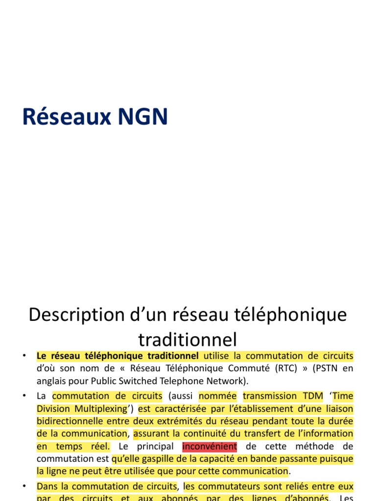 Introduction aux Réseaux NGN | PDF | séance d'initiation au protocoles ...