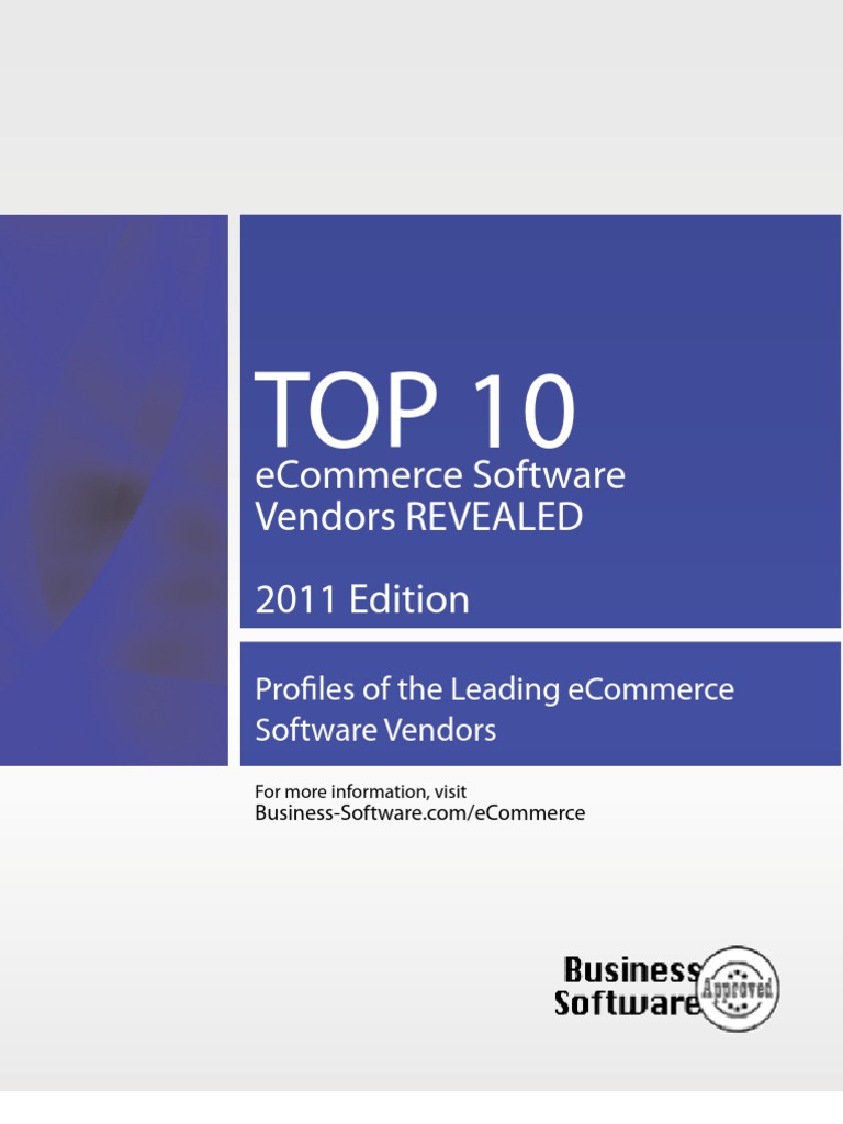 Ecommerce Software Vendors Revealed 2011 Edition | PDF | E Commerce ...