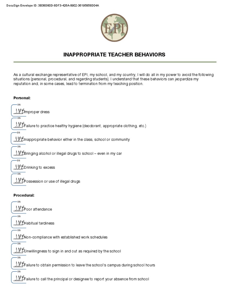 Inappropriate Teacher Behaviors | PDF | Teachers | Classroom Management