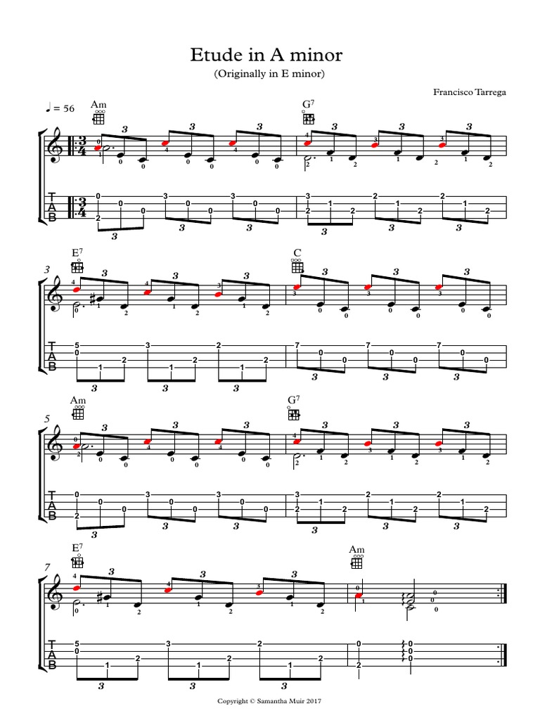 Tarrega Etude | PDF