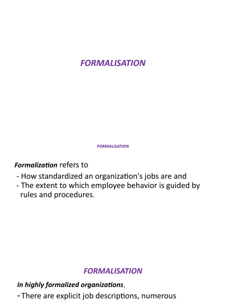 Formalisation | PDF | Business | Self-Improvement