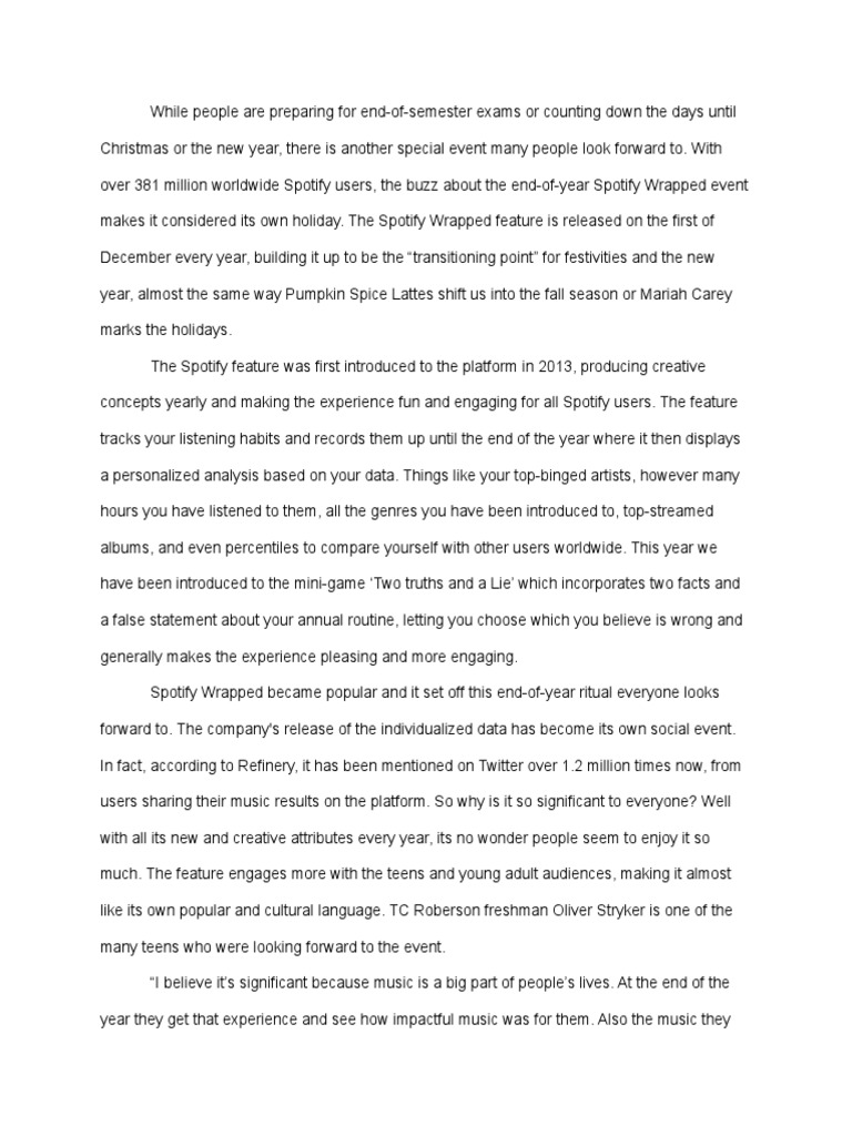 Spotify Wrapped - Thats A Wrap | PDF | Spotify