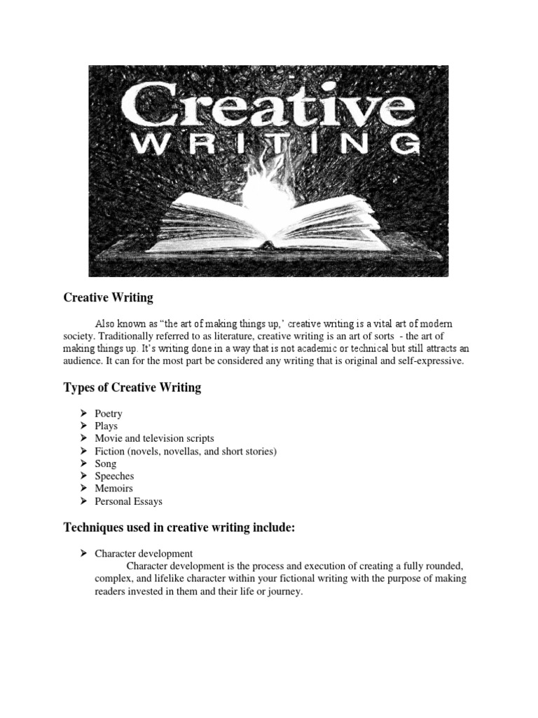 WEEK 001 Creative Writing - Introduction | Download Free PDF | Creative ...