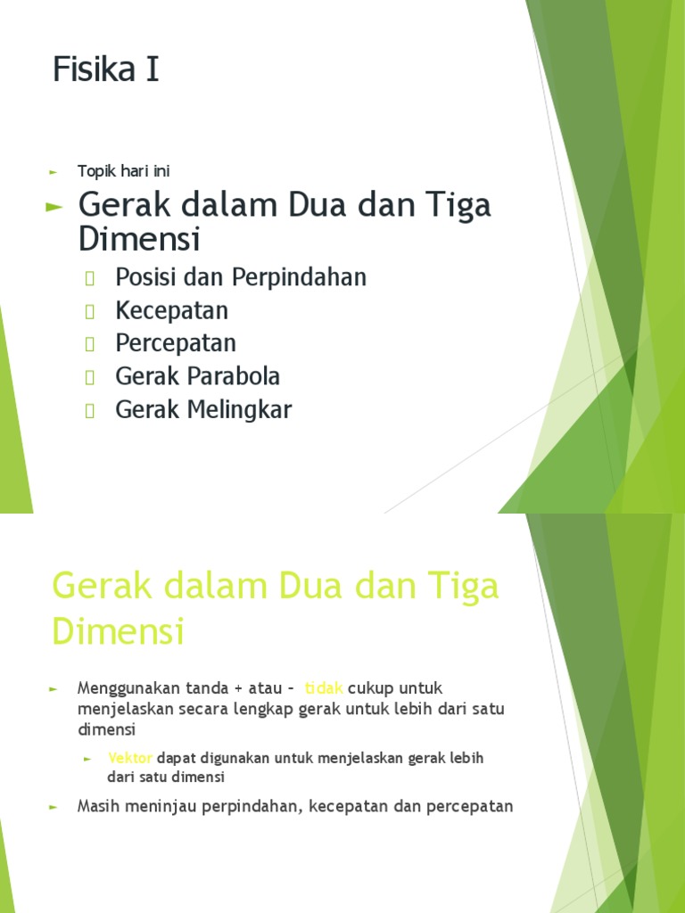 2 - Gerak Dalam 2 & 3 Dimensi | PDF