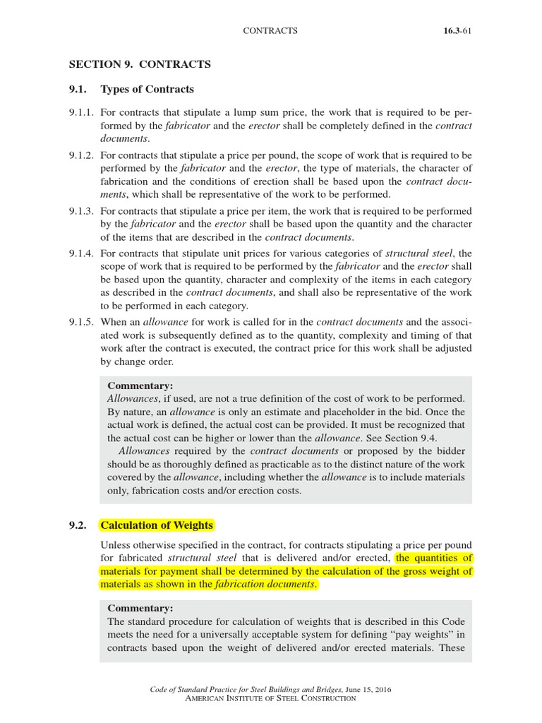 AISC - Pub - No - 303 - 16 - Code - of - Standard (Calculation of ...