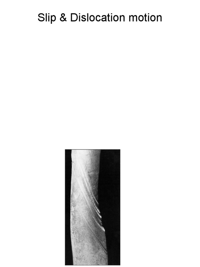 9-1 Slip & Dislocation Motion Callister Chap 7 | PDF | Dislocation ...