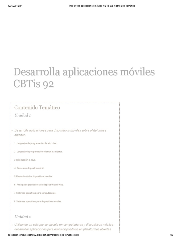 2022 01 12 - 08 - CBTIS 92 - DAM - Contenido Temático | PDF ...