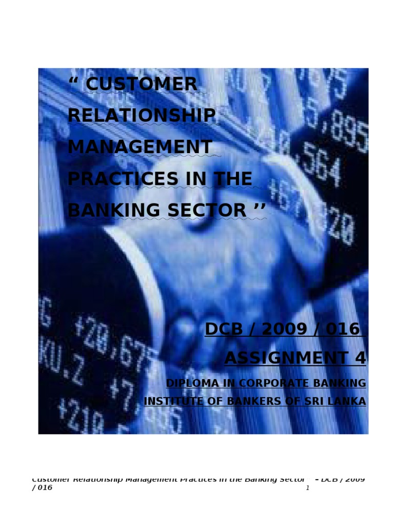 Assignment 4 - Customer Relationship Management Practices | PDF | Banks ...
