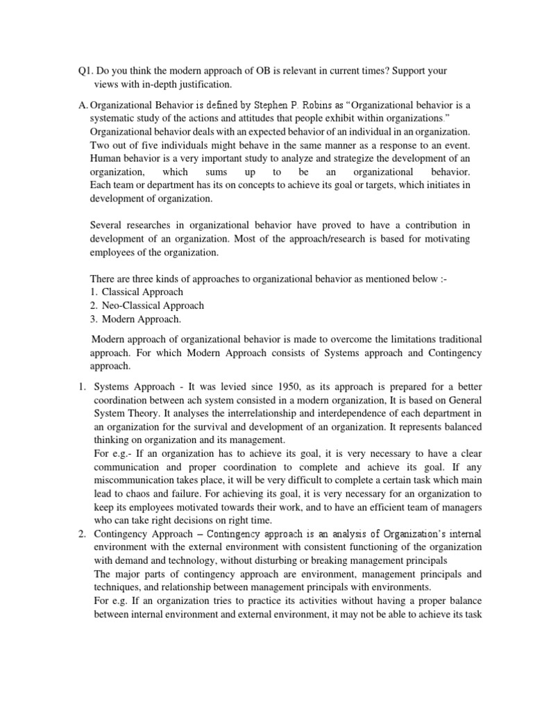 OB Assignment | PDF | Goal | Motivational