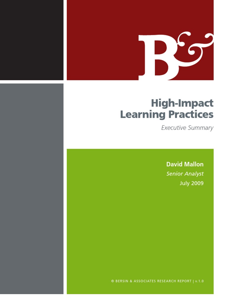 Saba WP Bersin High Impact Learning | PDF | Educational Technology ...