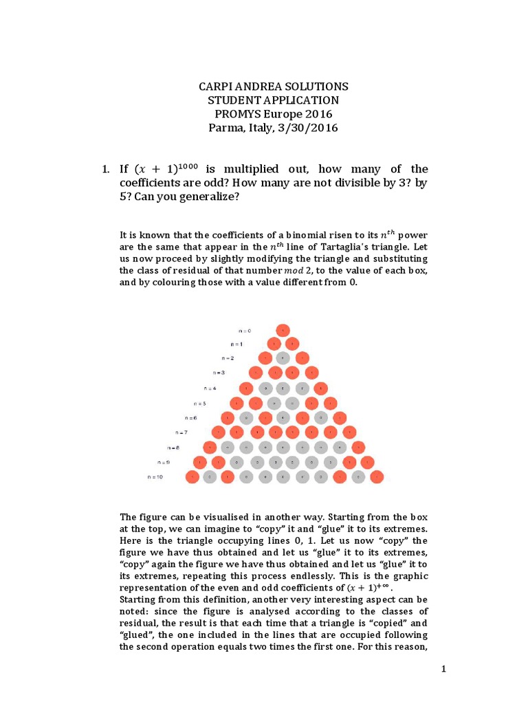 Carpi Andrea PROMYS Europe Solutions | PDF | Function (Mathematics ...