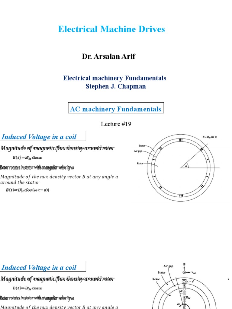 Electrical Machine Drives: Dr. Arsalan Arif | PDF | Electric Generator | Electrodynamics