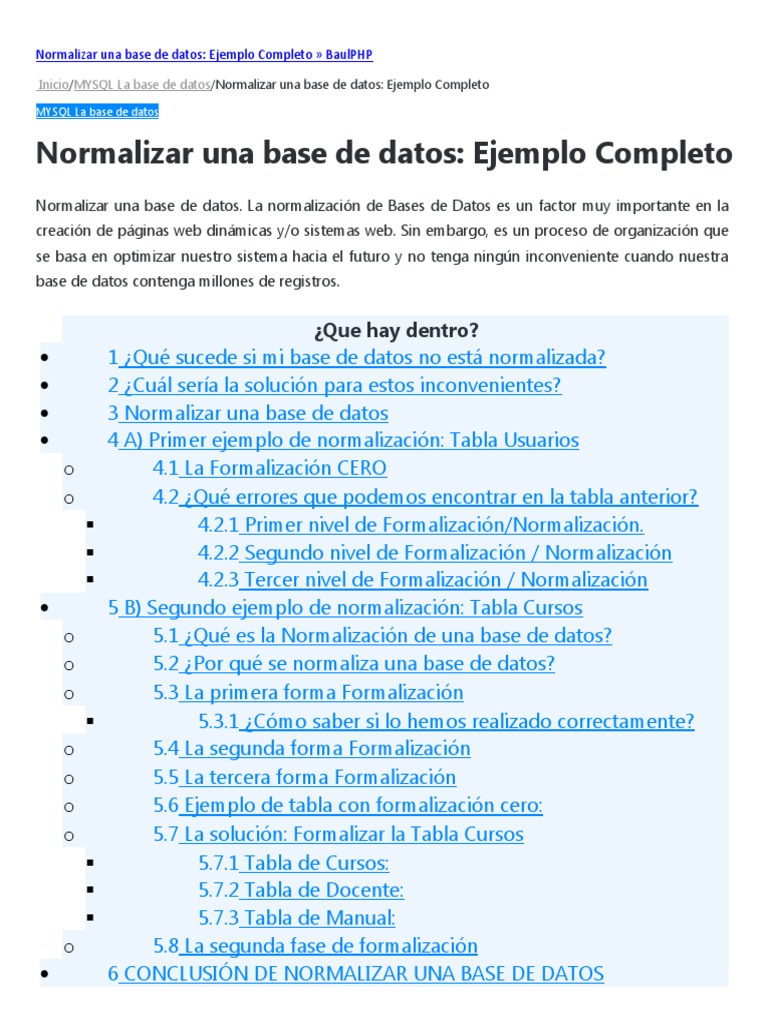 2021 11 11 Practica - Normalizar Una Base de Datos | PDF | Bases de datos | SQL