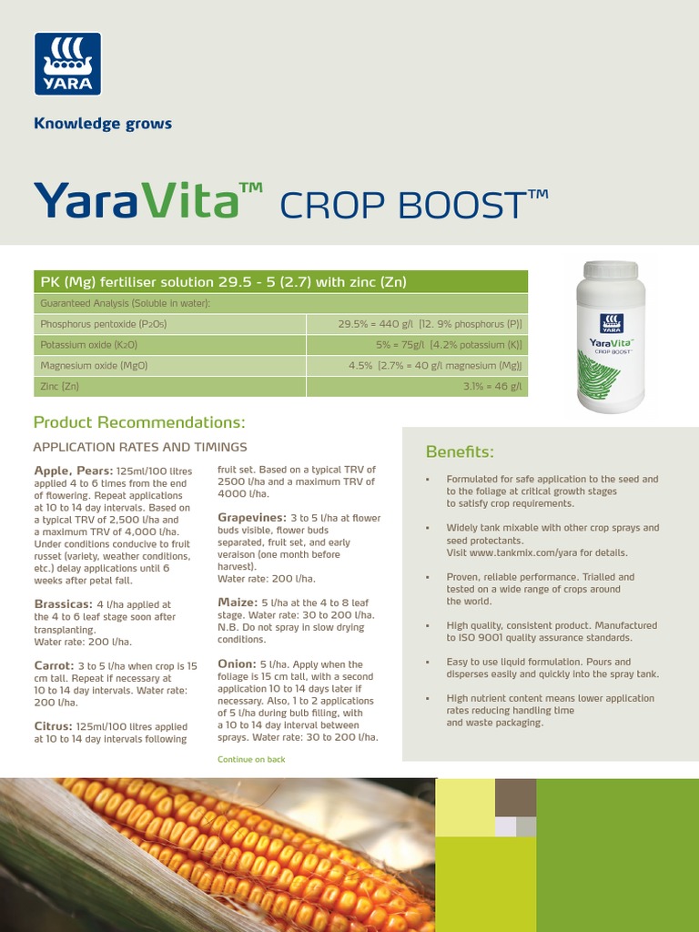 YaraVita Crop Boost - Zambia | PDF | Peach | Zinc