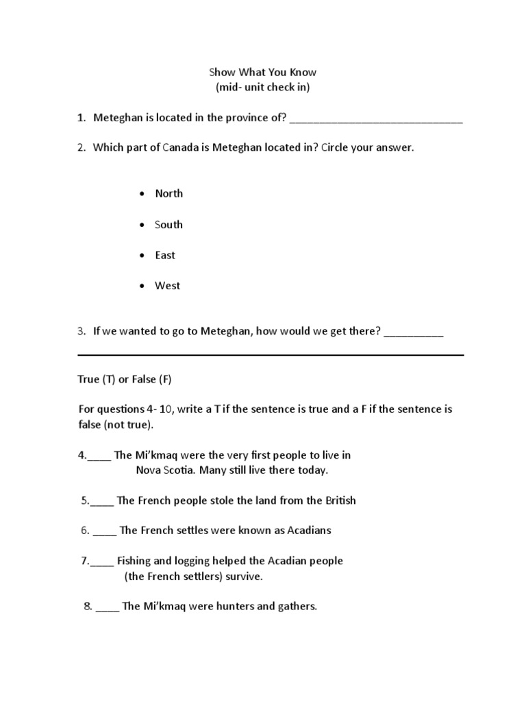 Show What You Know | PDF