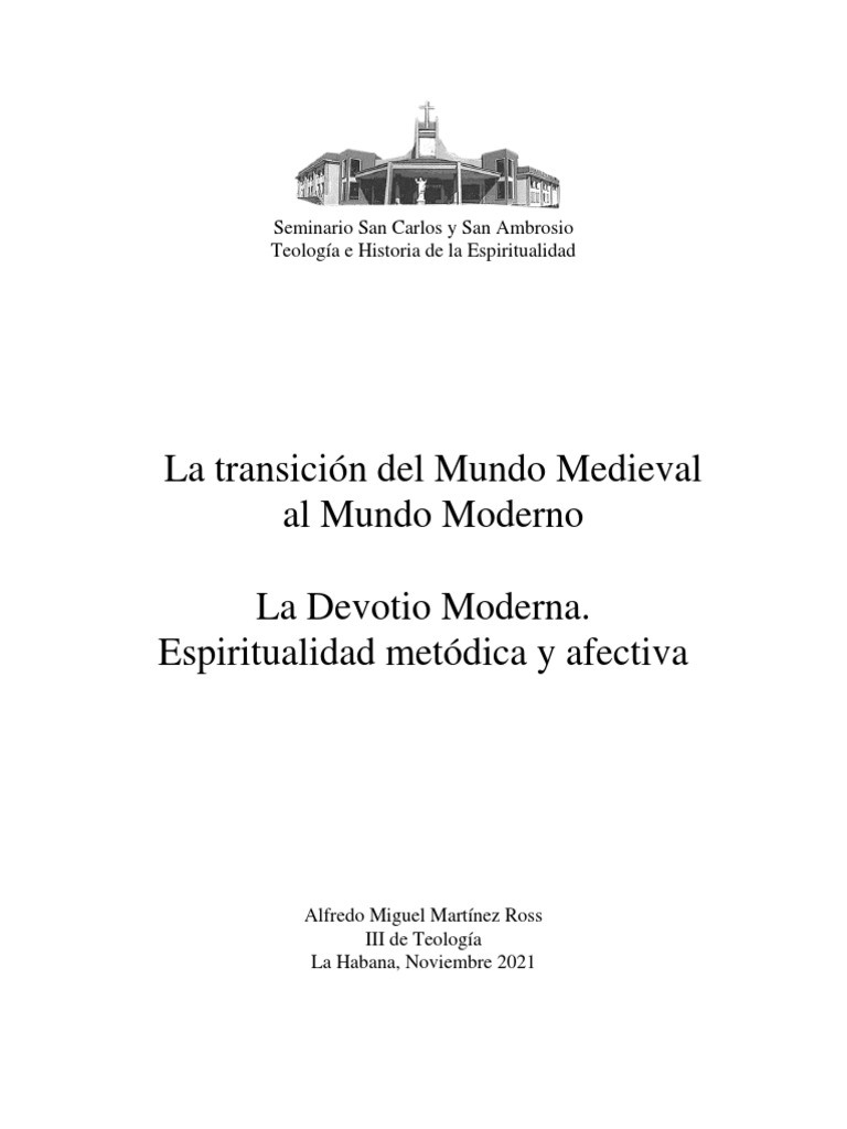 Alfredo Matínez. Devotio Moderna | PDF | Comportamiento religioso y ...