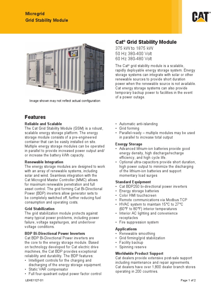 Catalogo Grid Stability Module | Download Free PDF | Energy Storage ...