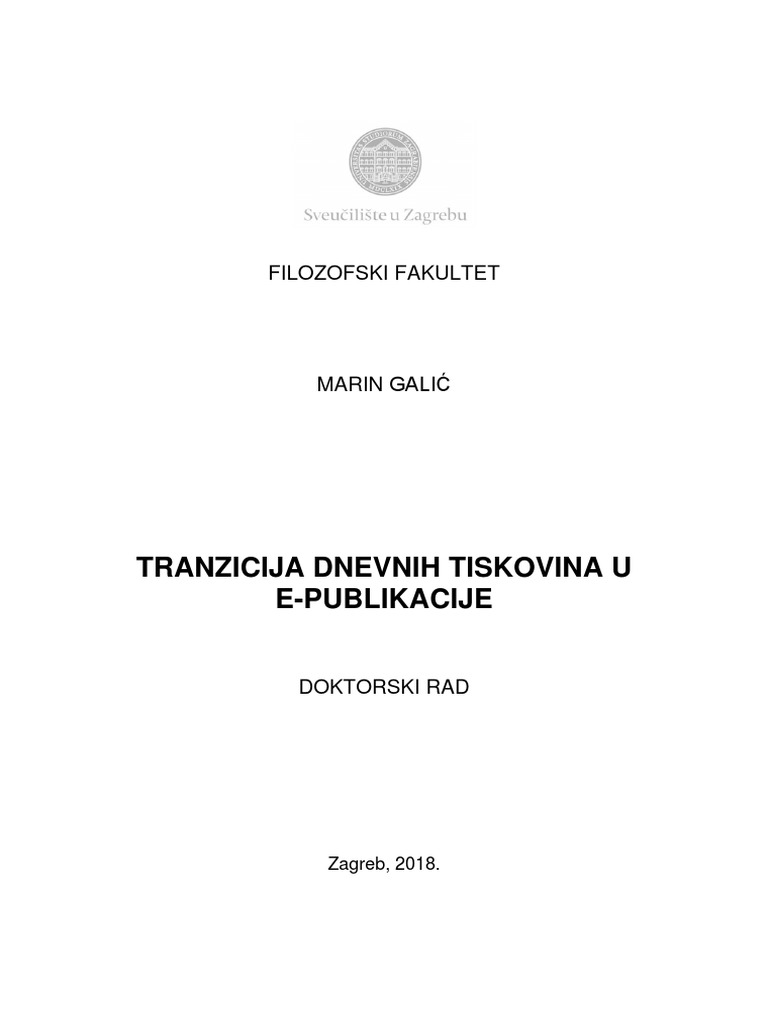 Galic Marin NOVINE | PDF