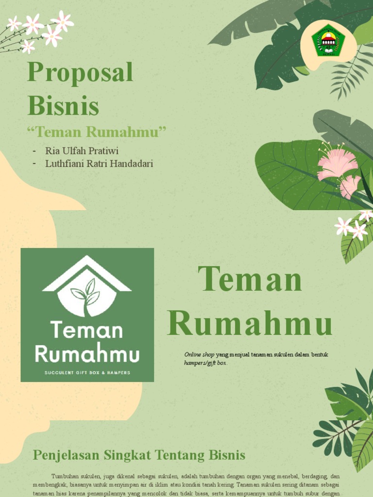 UTS Man. Merk&Citra - Proposal Business Plan - Ria Dan Luthfiani - Present | PDF