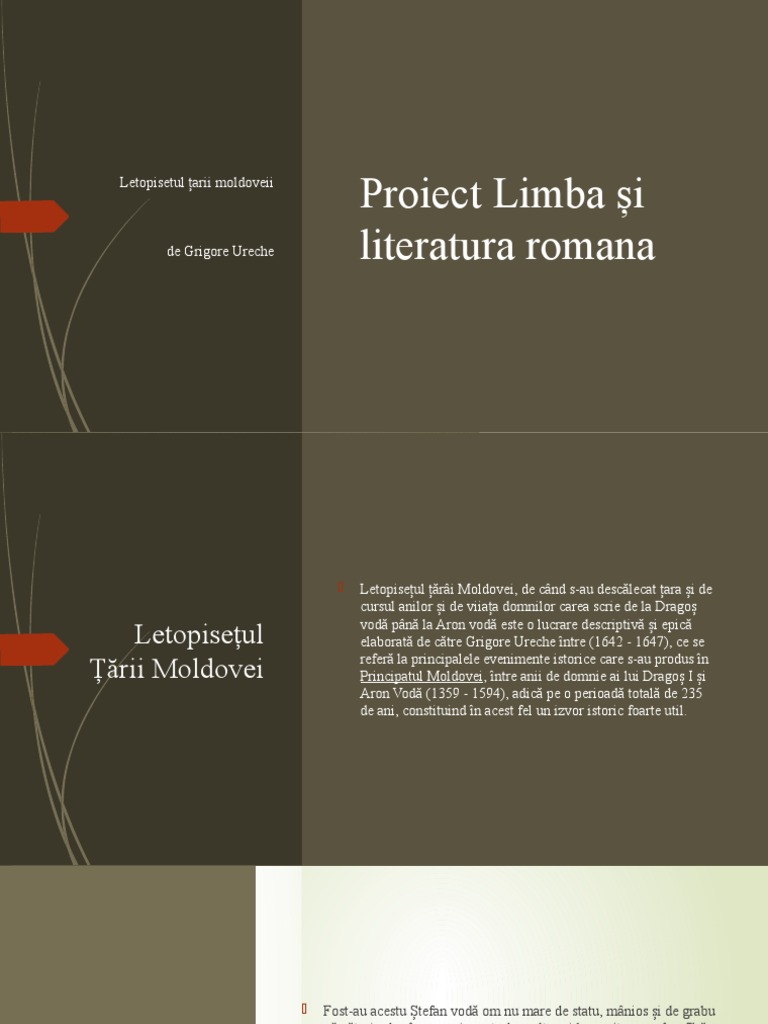 Letopisetul Tarii Moldoveii | PDF