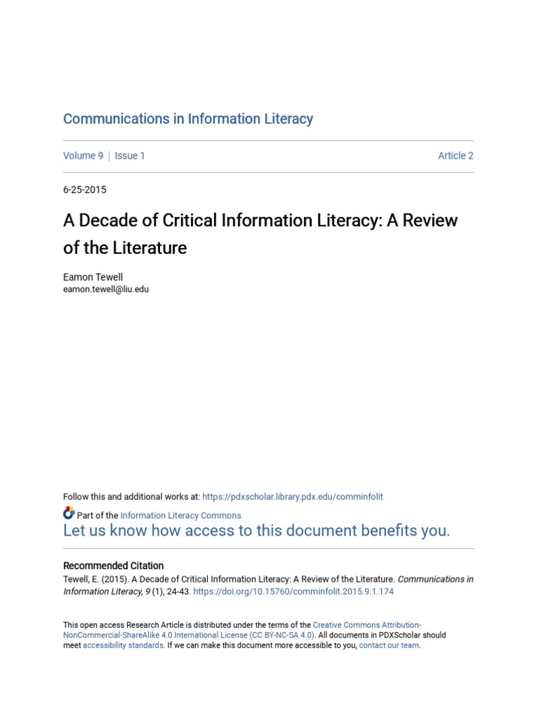 A Critical Review of the Emerging Field of Critical Information ...