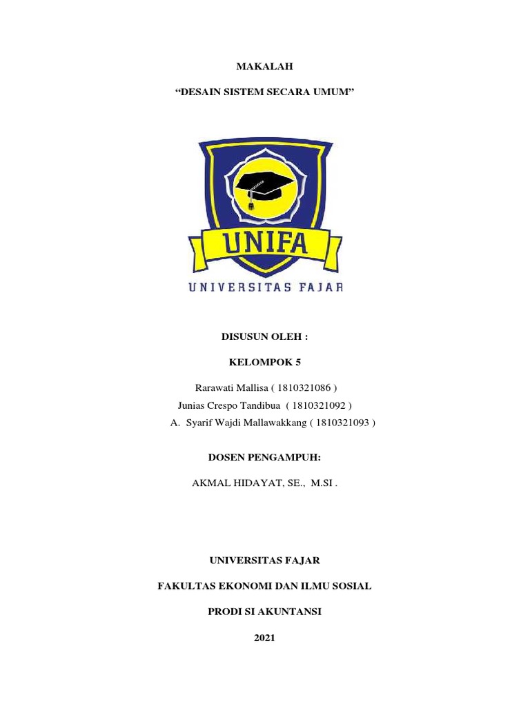 Desain Sistem Secara Umum#Kelompok5 | PDF