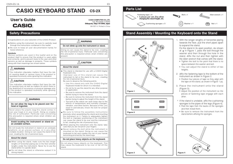 Casio Keyboard Stand: User's Guide | Download Free PDF | Nut (Hardware ...