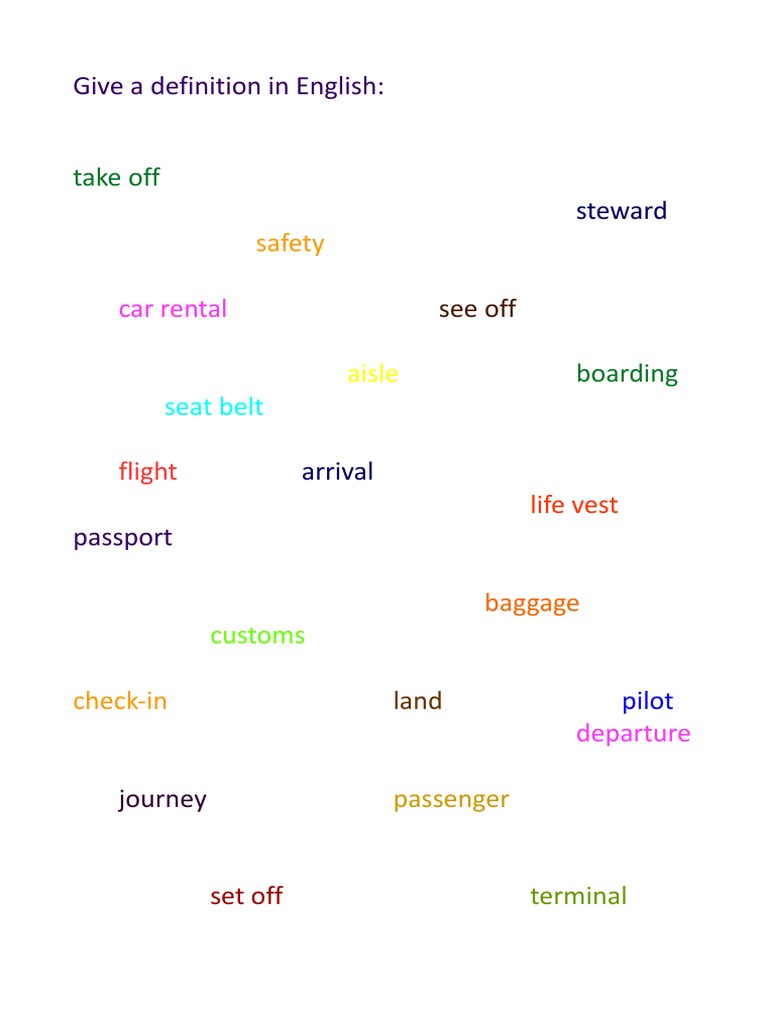 Travel Vocabulary Review Flashcards Fun Activities Games Tests Warmers ...