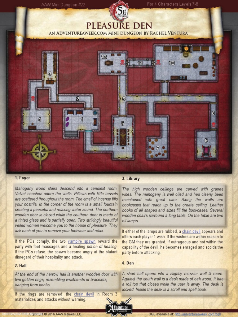 5E Mini Dungeon 022 Pleasure Den | PDF