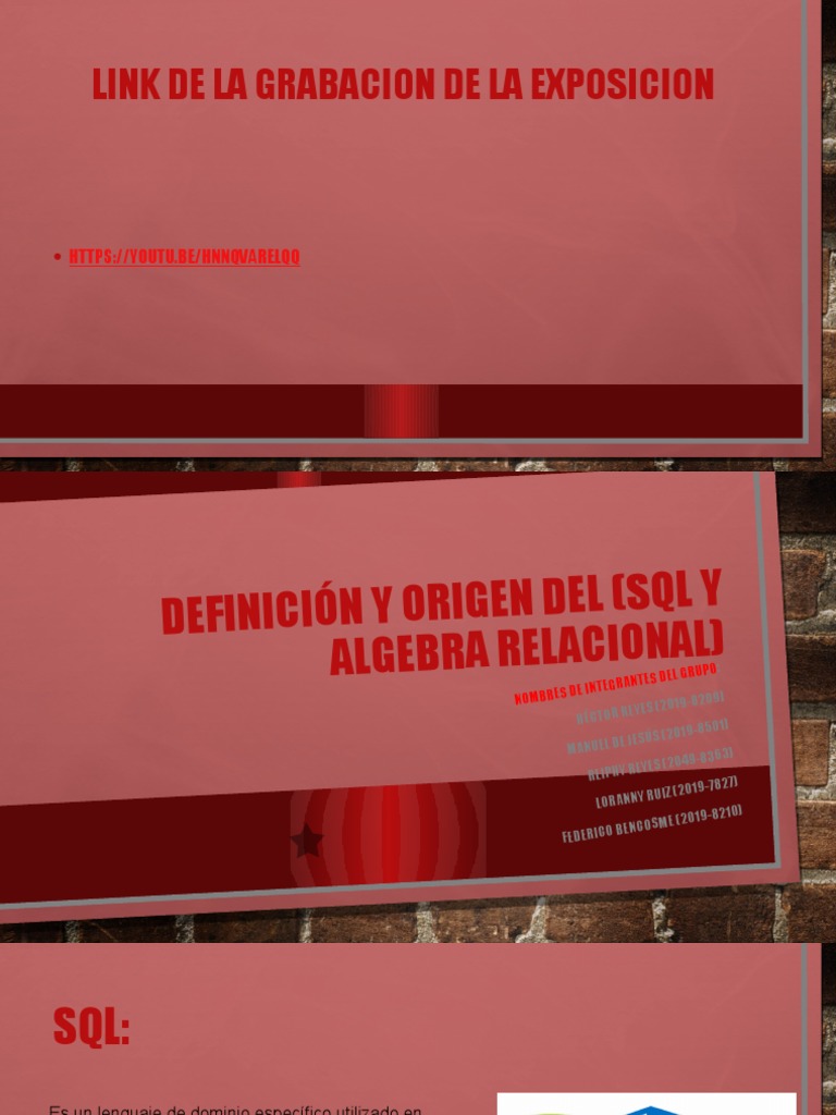 SQL y Algebra Relacional | PDF | SQL | Base de datos relacional