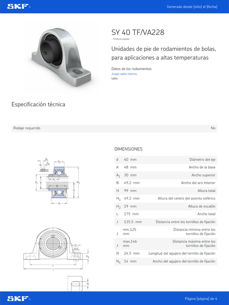 Sy 40 TF - Va228 - 20220112 | PDF | Tornillo | Red mundial