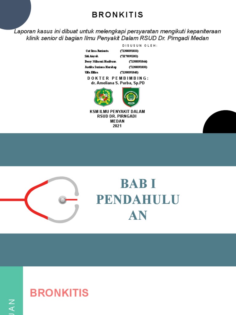Bronkitis: Manifestasi Klinis, Diagnosis, dan Penatalaksanaan | PDF