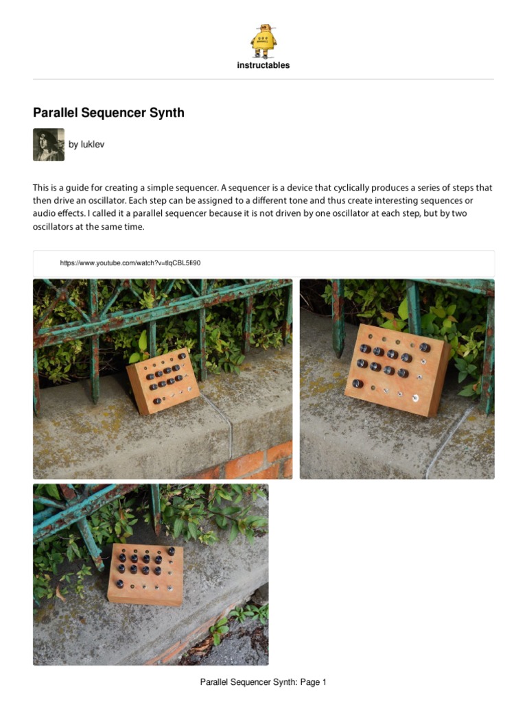 Parallel Sequencer Synth: Instructables | PDF | Printed Circuit Board ...