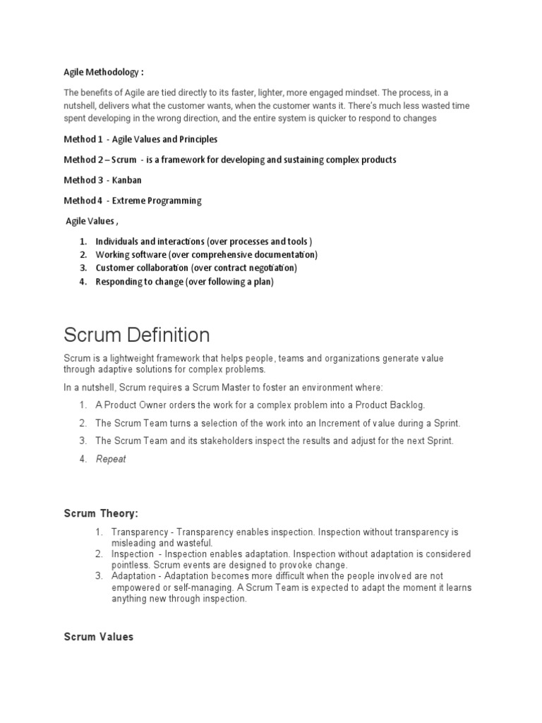 Agile Methodology | PDF | Scrum (Software Development) | Agile Software ...