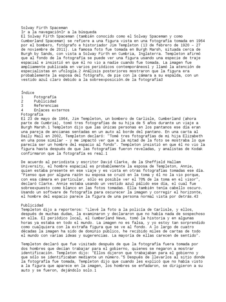 Misterio del Solway Firth Spaceman | PDF