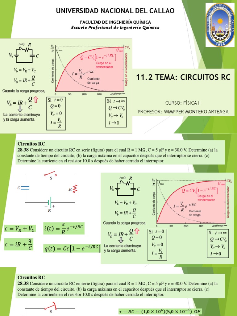 11.2 Circuitos RC | PDF | Condensador | Fuerza
